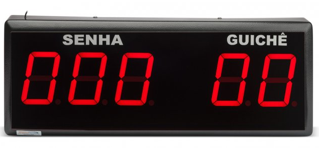 PAINEL ELETRÔNICO DE SENHA GUICHÊ - 5 DÍGITOS - Analogicatec